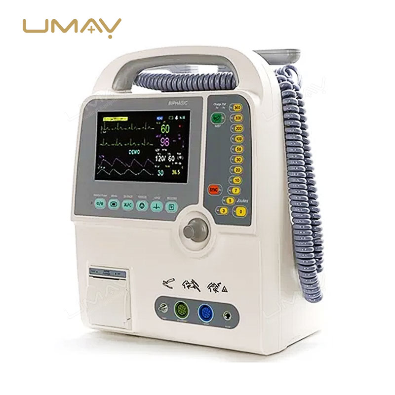 Biphasic Defibrillator Monitor with Voice Prompts, ECG, and Optional ...